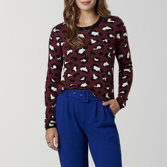 Simply Styled | Sweaters | Nwot Simply Styled Leopard Pullover Sweater ...